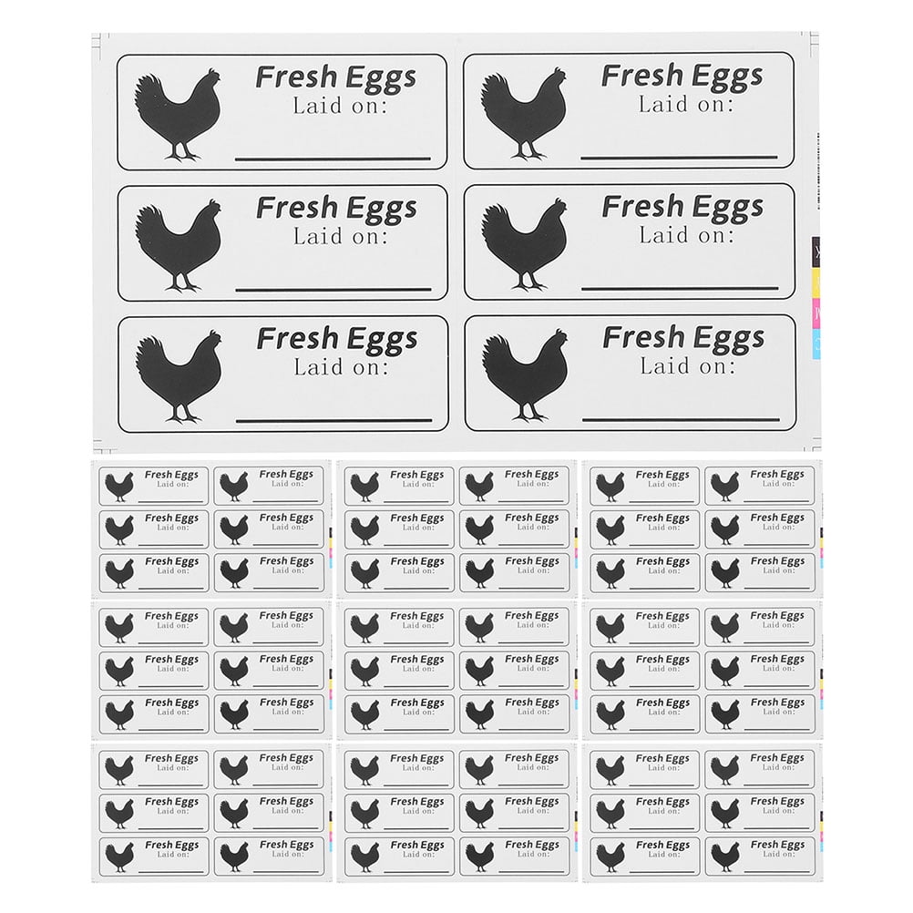 Egg Date Stamp,20 Sheets Of Fresh Eggs Label Sticker For Egg Carton ...