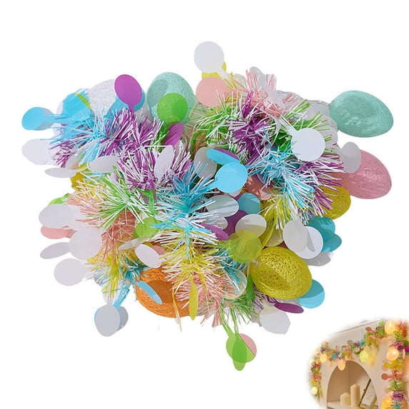 Egg Easter Lights Decorations, 6.5FT Multi Color Light White Wire ...