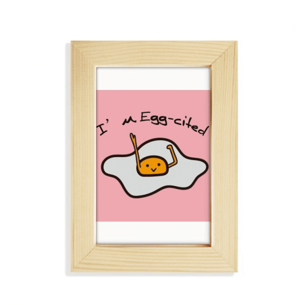 Egg Excited Yolk Mood Art Deco Fashion Desktop Display Photo Frame ...
