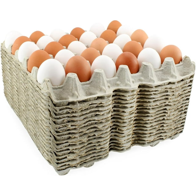 Egg Flats (18 Trays); Biodegradable Recycled Material Chicken Egg ...