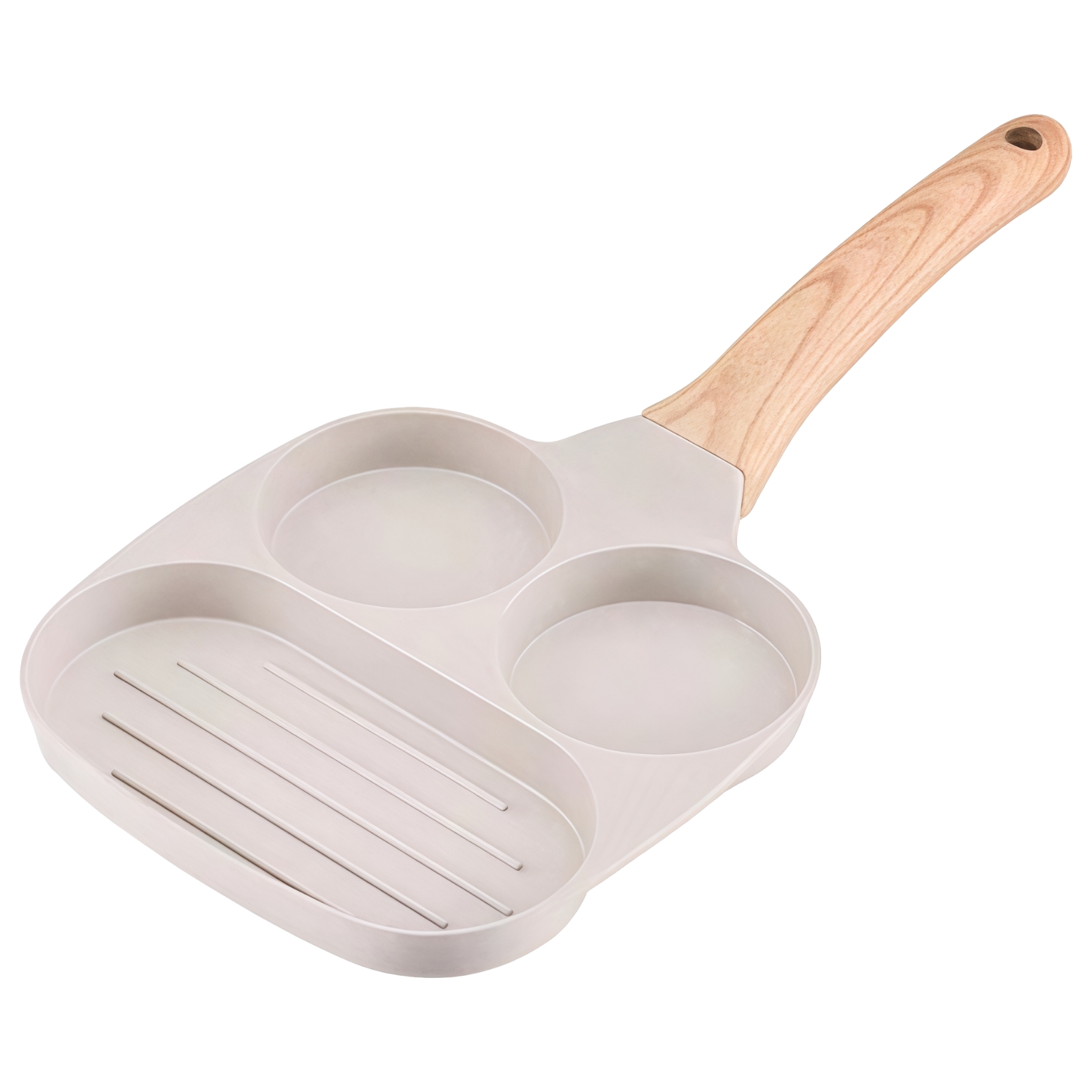 Egg Frying Pan, 3-in-1 Non-Stick Skillet for Cooking Eggs, Burgers ...