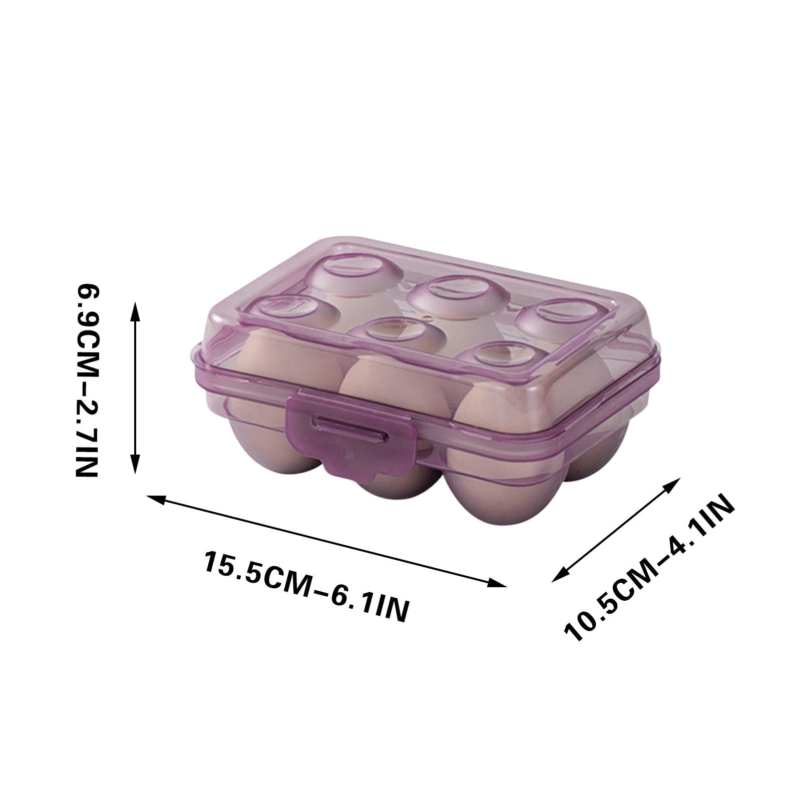Egg Holder , 1 pc 6 Grids Egg Container, Plastic Egg Carrier for ...