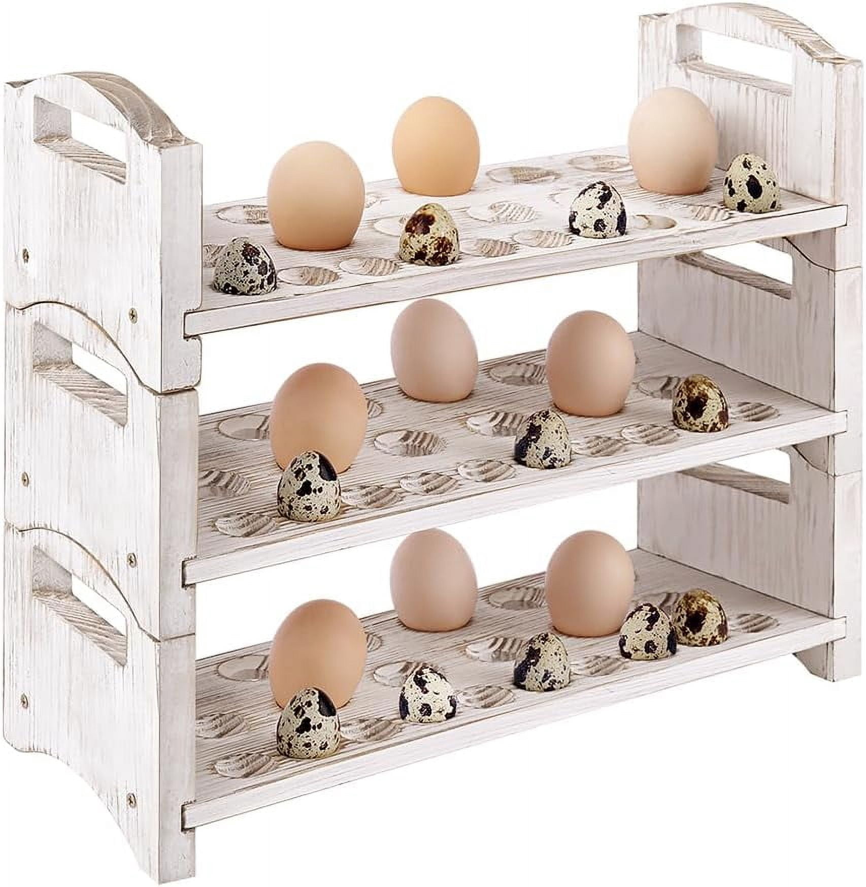 Egg Holder 3 Layer Fresh Egg Rack Holders Countertop Stackable Quail ...