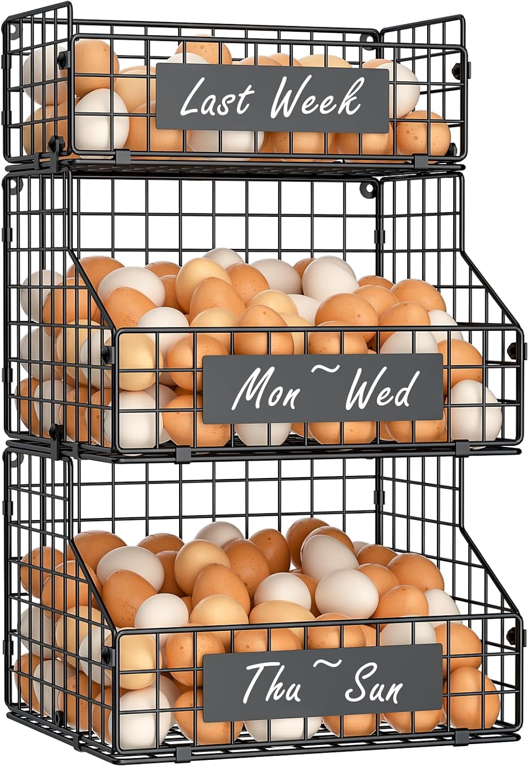 Egg Holder Countertop with 5 Dividers & DIY Nameplate to Separate Eggs ...