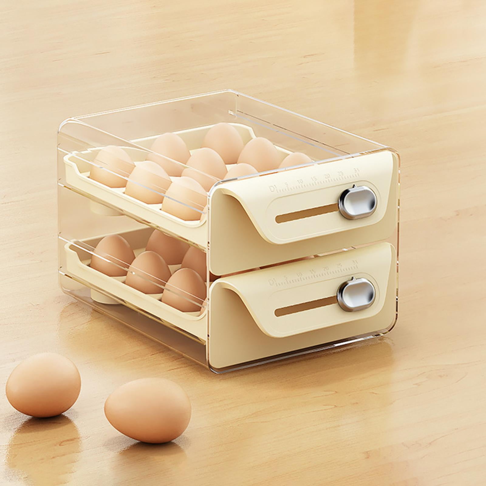 Egg Holder Eggd Tray with Drawer with Time Scale Pull Out Design Eggs ...