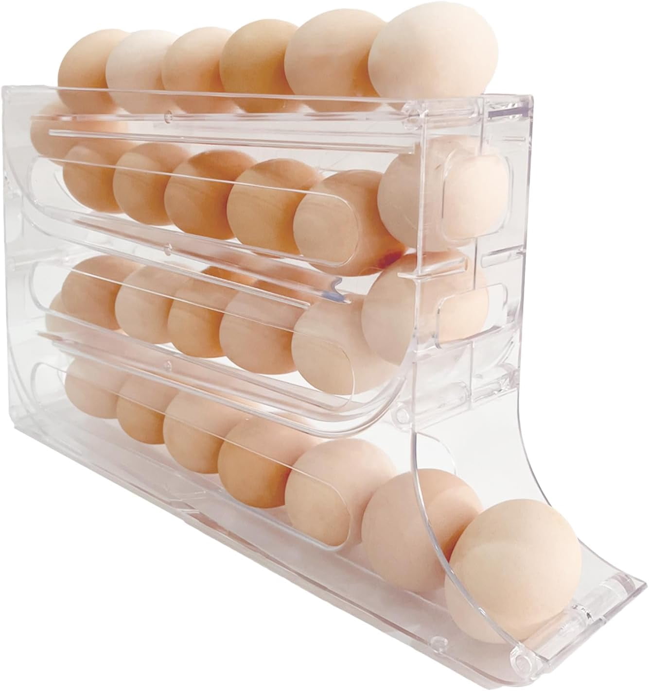 Egg Holder for Fridge, 4-Layer Eggs Dispenser Auto Rolling Egg Tray ...