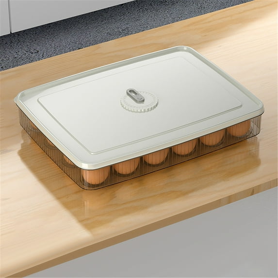 Egg Holder with Lid, Deviled Eggs Tray, Clear Egg Container for ...