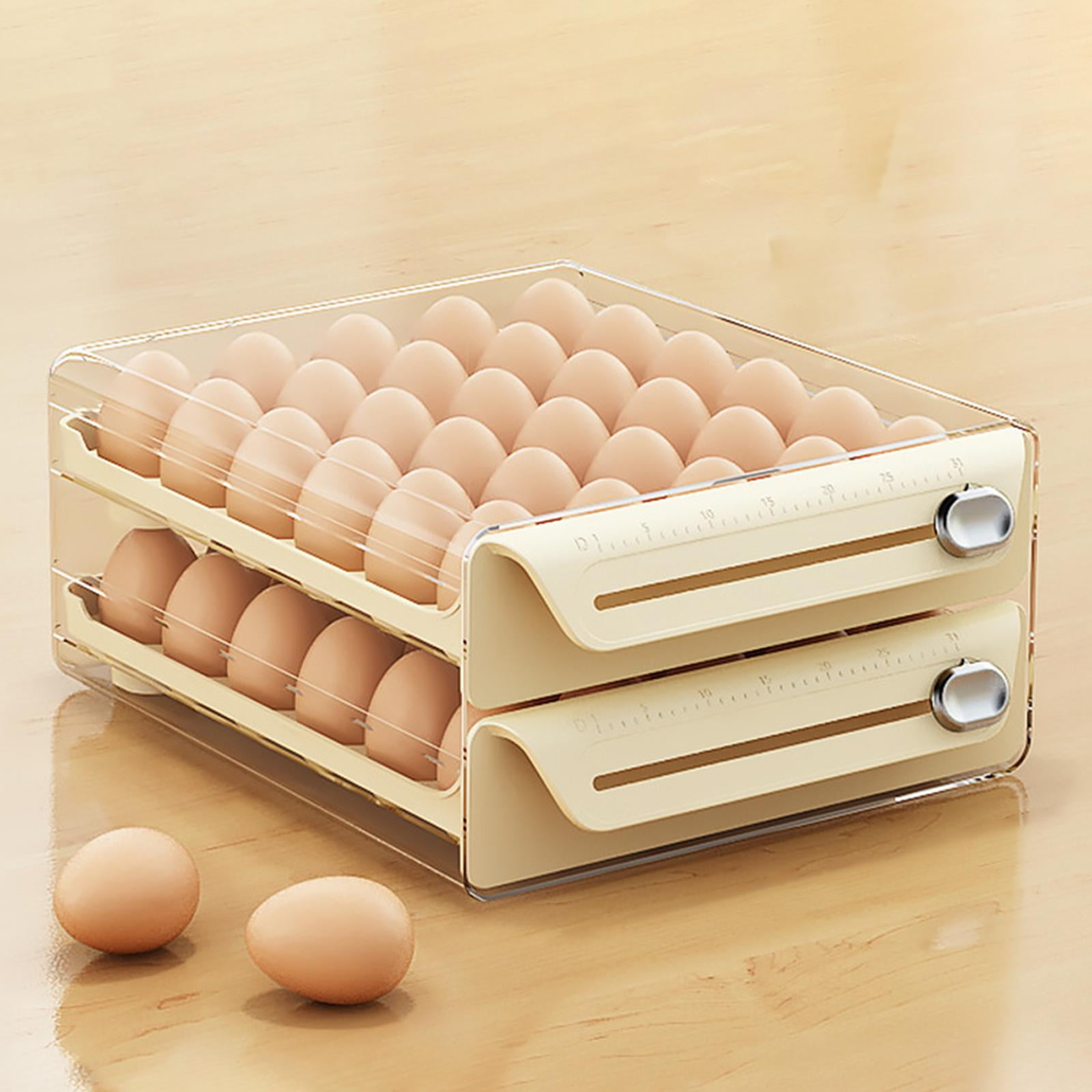 Egg Holder with Time Scale Reusable Save Space Large Capacity Fresh ...