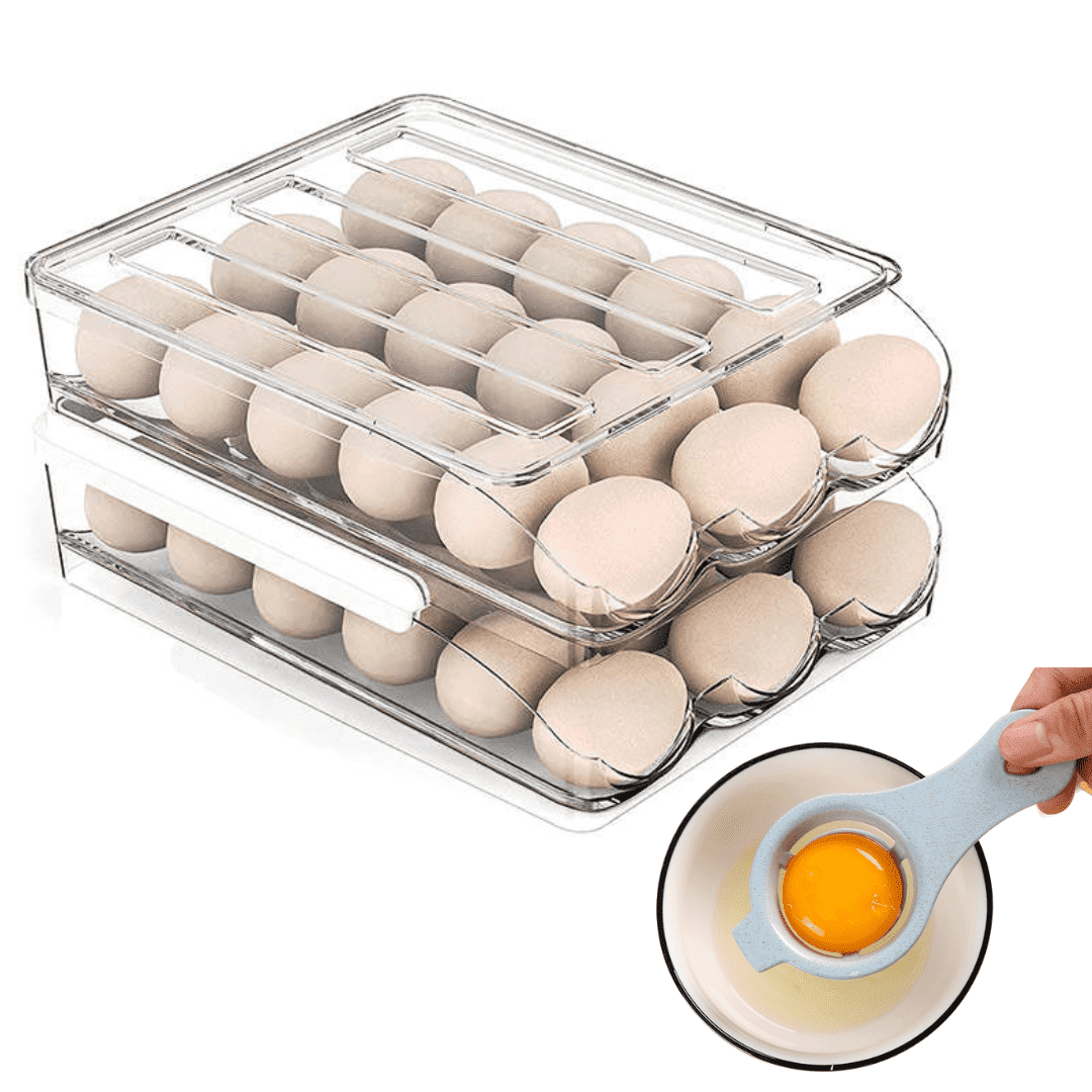 Egg Holder for Fridge 36-Capacity Egg Container , Fridge Organizer Bins ...
