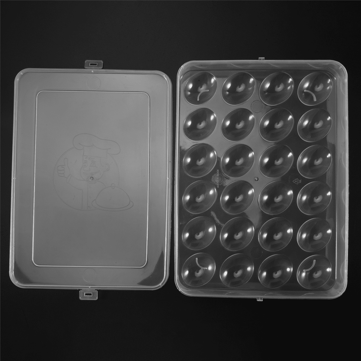 Egg Holder For Refrigerator Deviled Egg Tray Carrier With Lid Fridge Egg Storage Stackable
