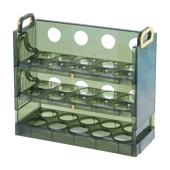 Egg Holder for Refrigerator, Egg Storage Container with Lid, Stackable ...