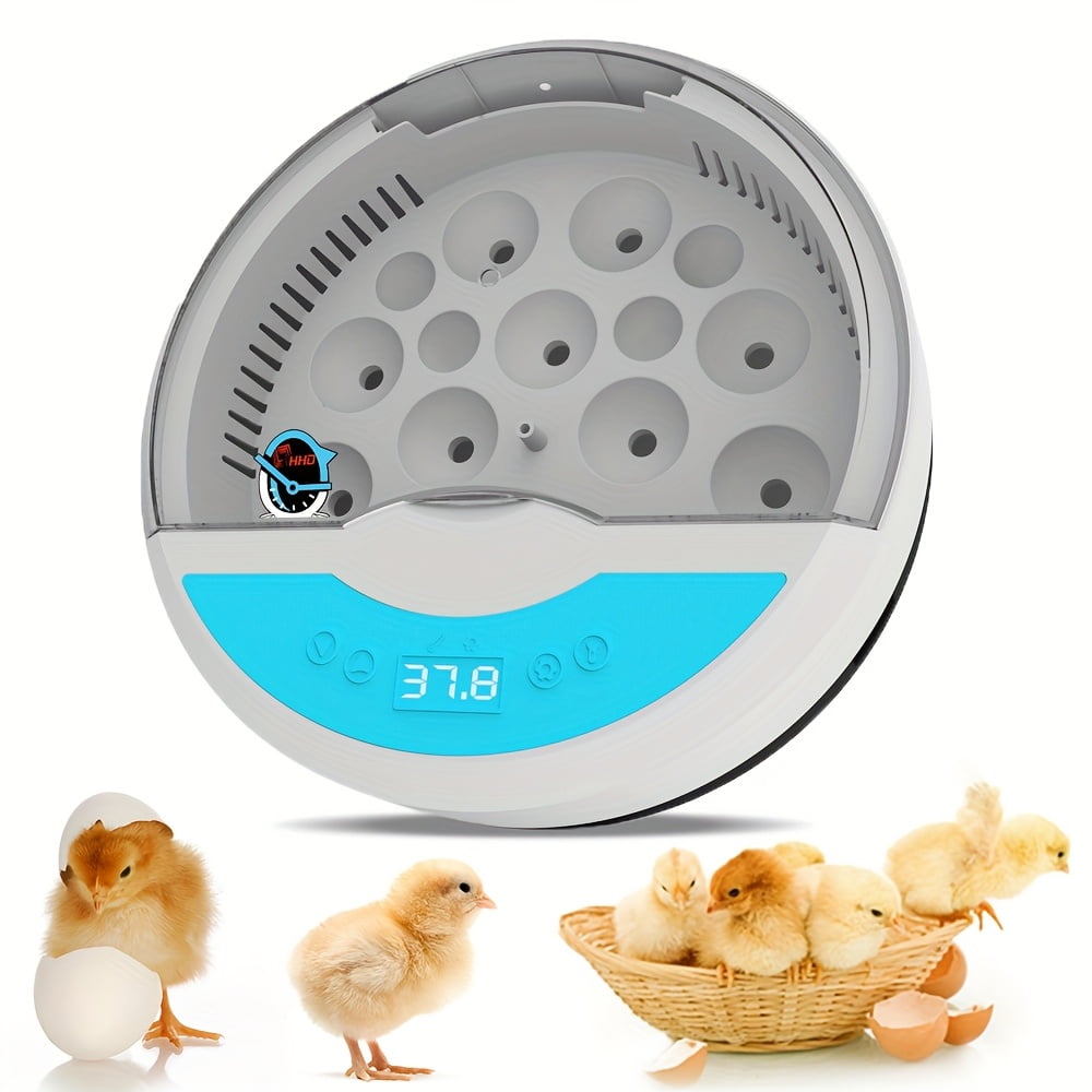 Egg Incubator, With 9 LED Lighted Egg Candle Tester And Temperature ...