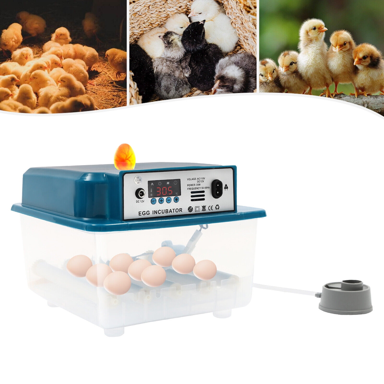Egg Incubator Automatic Chicken Quail Chick Hatcher Incubators for ...