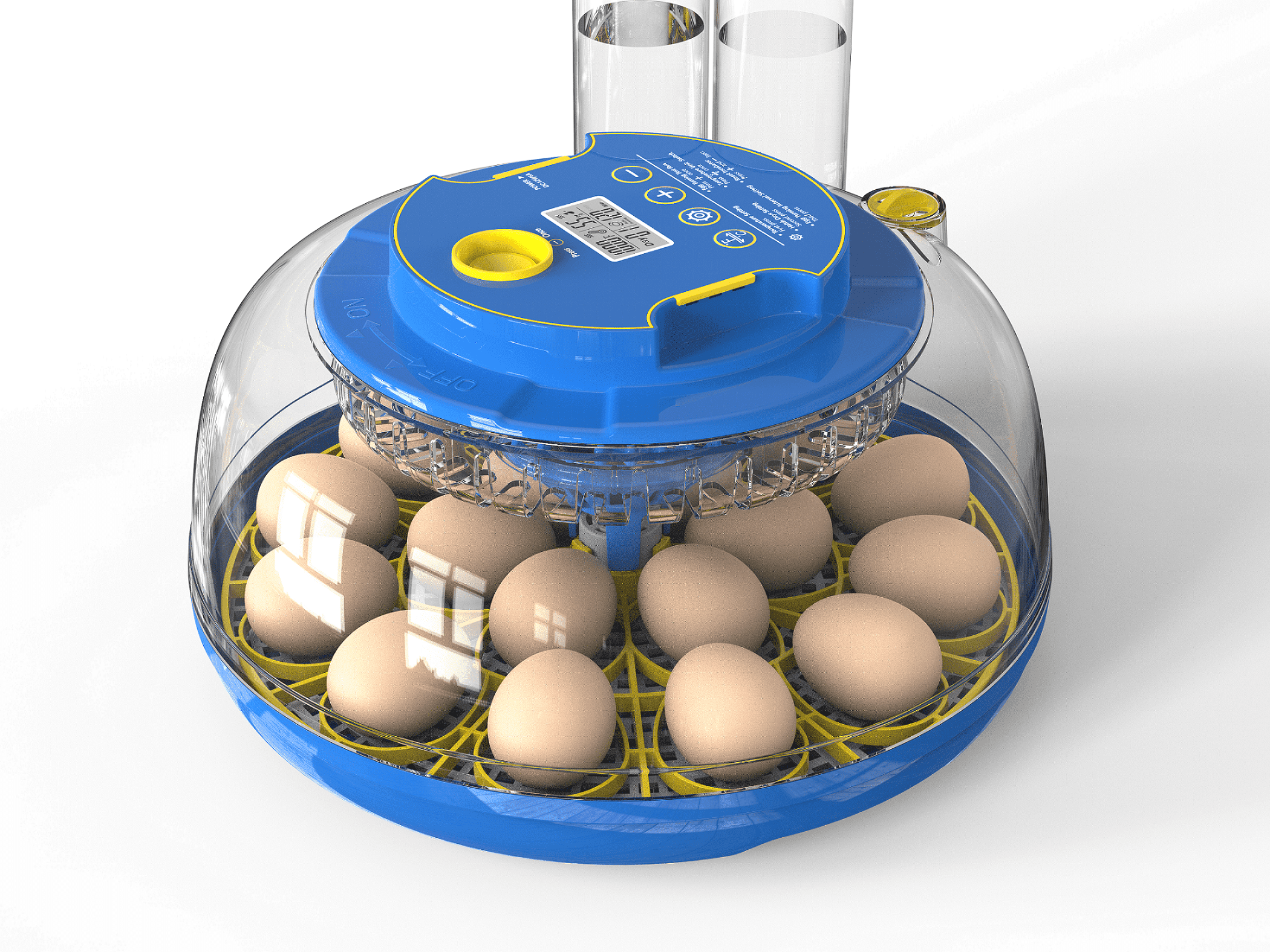 Egg Incubator with Automatic Egg Turning and Humidity Display, 18-26 ...