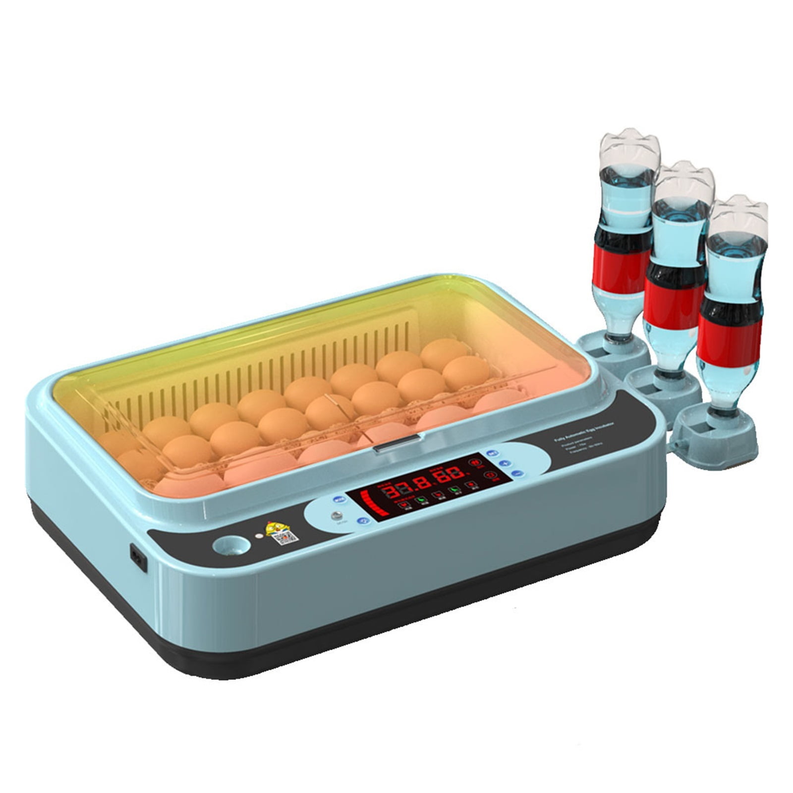 Egg Incubator Full Automatic Eggs Hatcher Brooder Bird Quail Chick Hatchery Incubator 64 Pcs ...