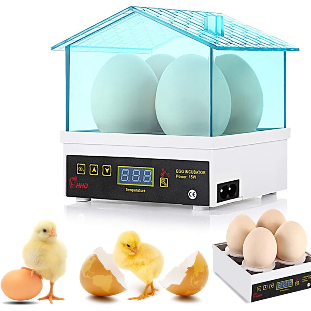 Egg Incubator Incubator 4 Eggs Incubator Temperature Control Digital ...