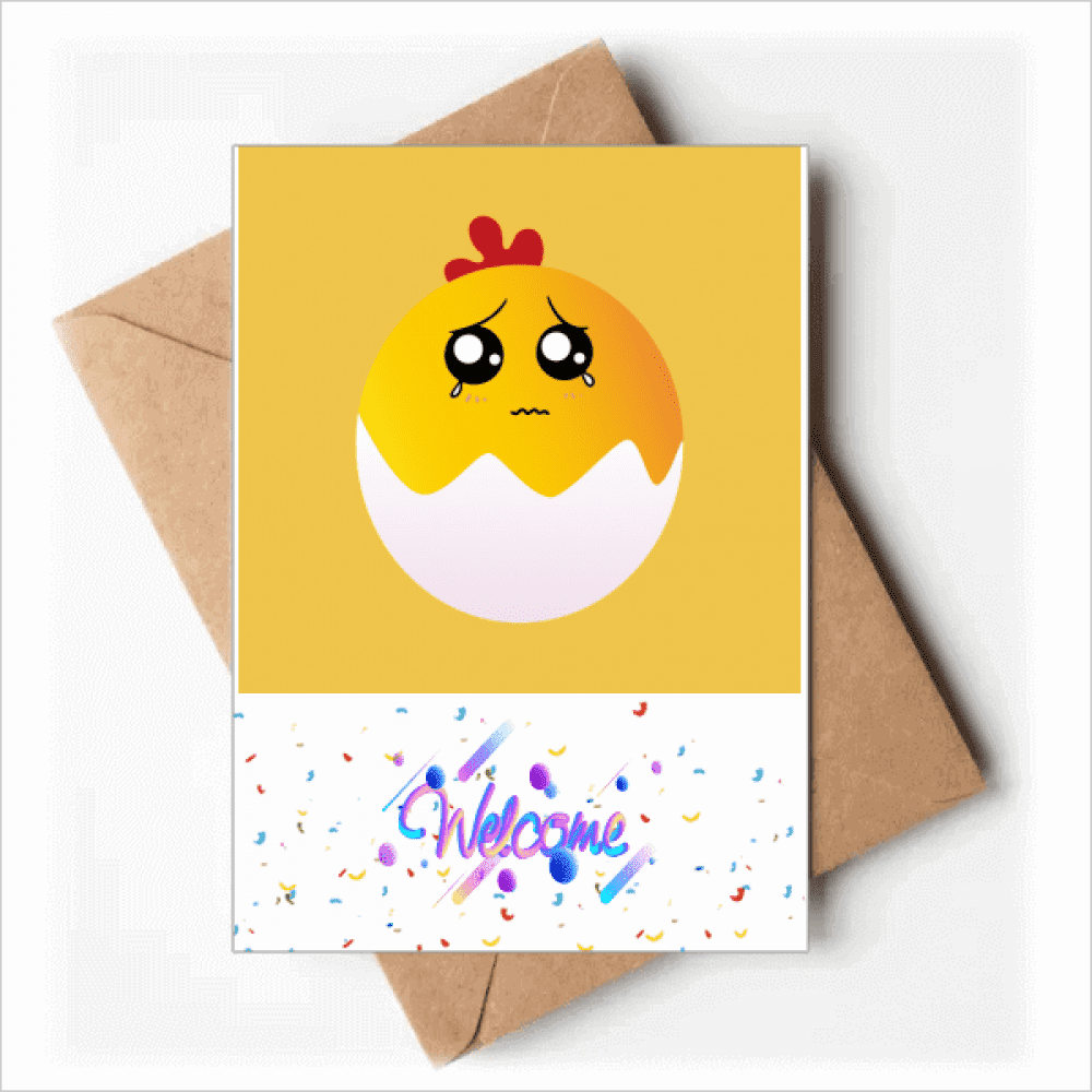 Egg Injustice Lovely Face Cartoon Welcome Back Greeting Cards Envelopes ...