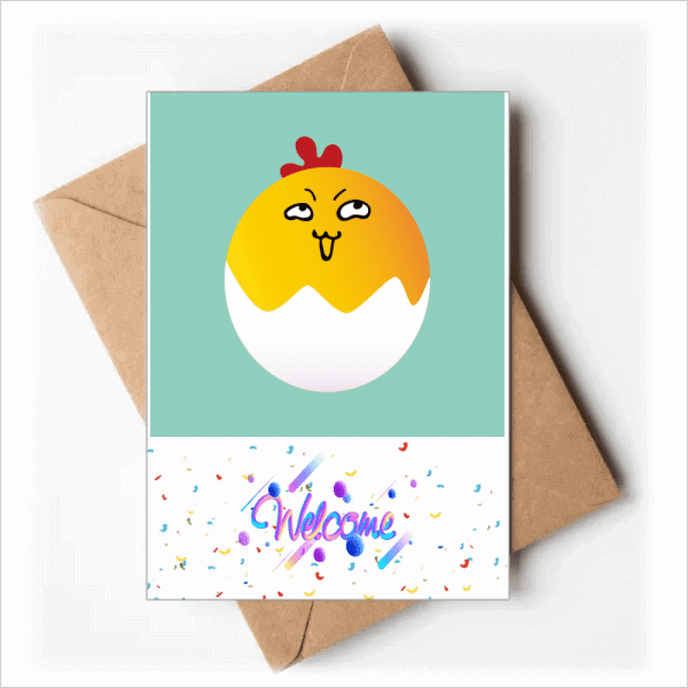 Egg Insidious Lovely Face Cartoon Welcome Back Greeting Cards Envelopes ...