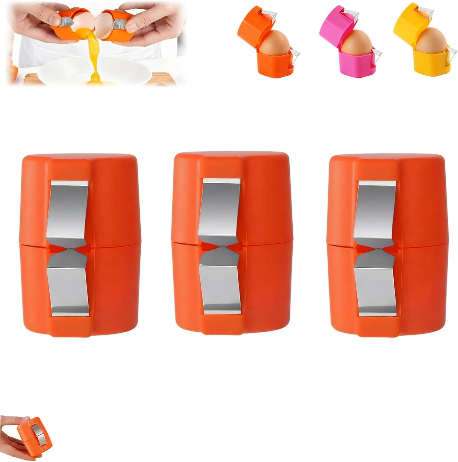 Egg Opener for Hard Boiled Eggs, Instant Stainless Steel Shell Cracker ...