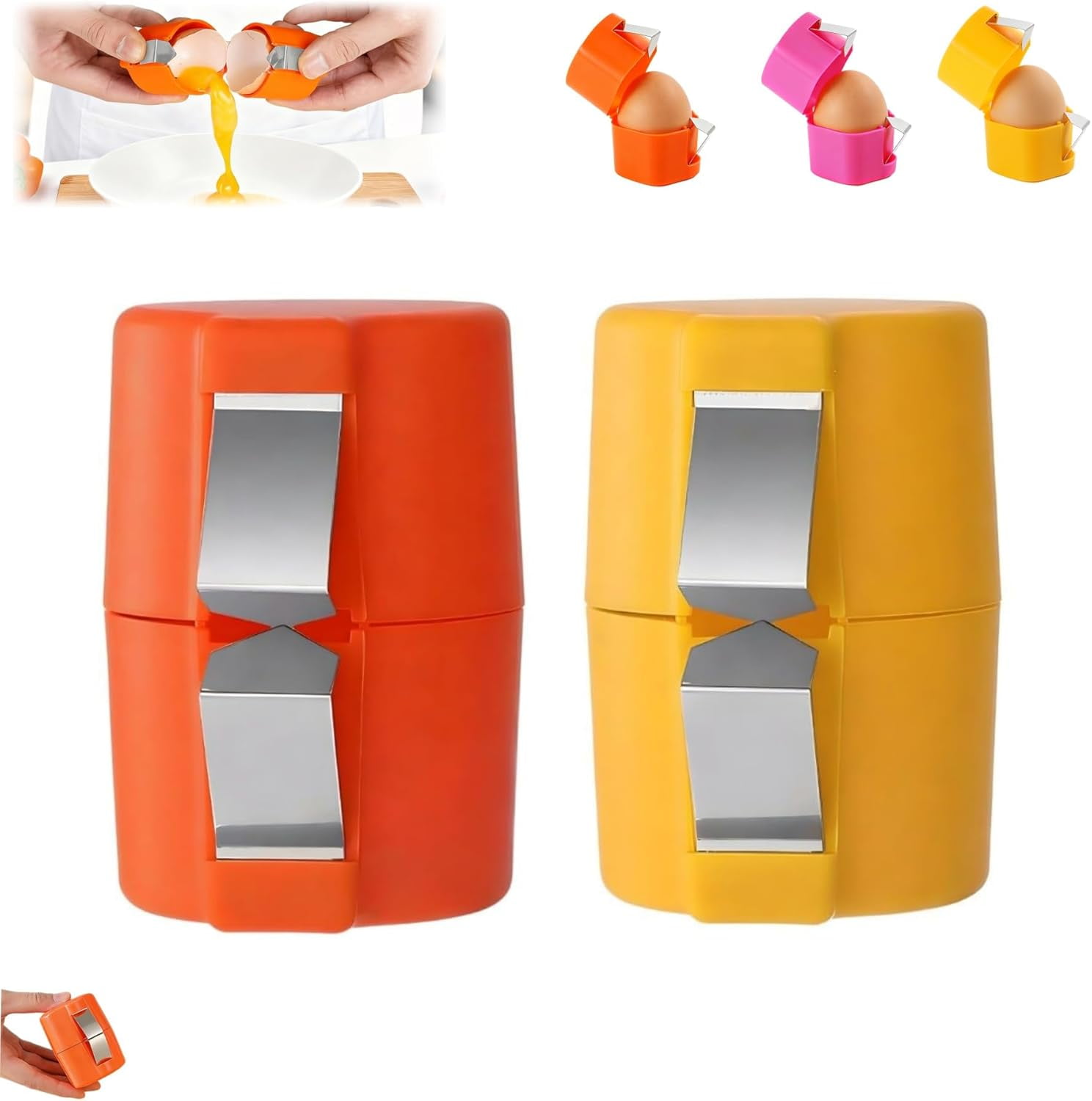 Egg Opener for Hard Boiled Eggs, Instant Stainless Steel Shell Cracker ...