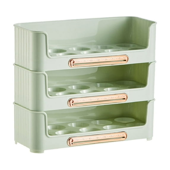 Egg Organizer Refrigerator Storage Stackable Egg Holder Container Three ...