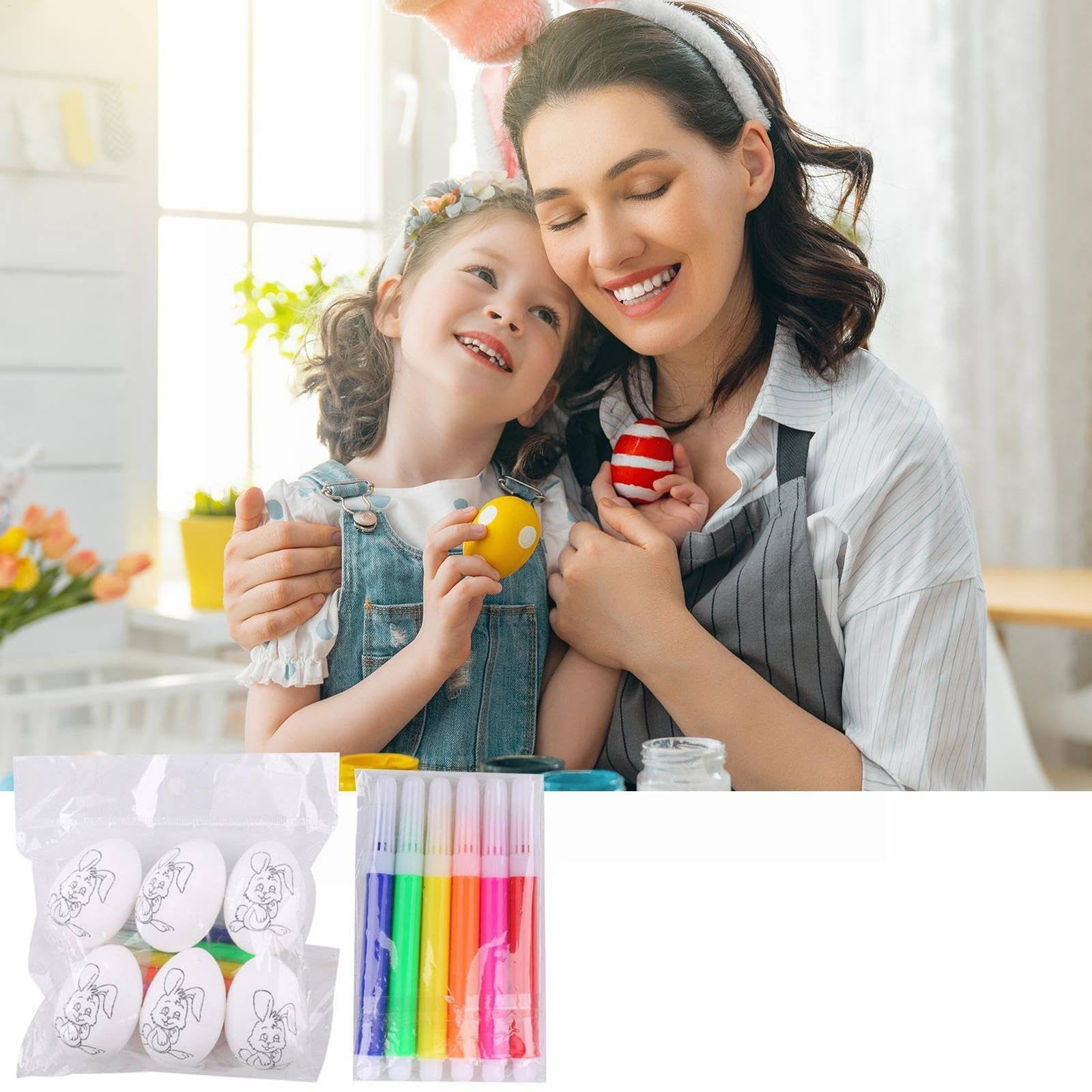 Egg Painting Kit - Arts and Crafts for Girls and Boys - Kids Easter Art ...