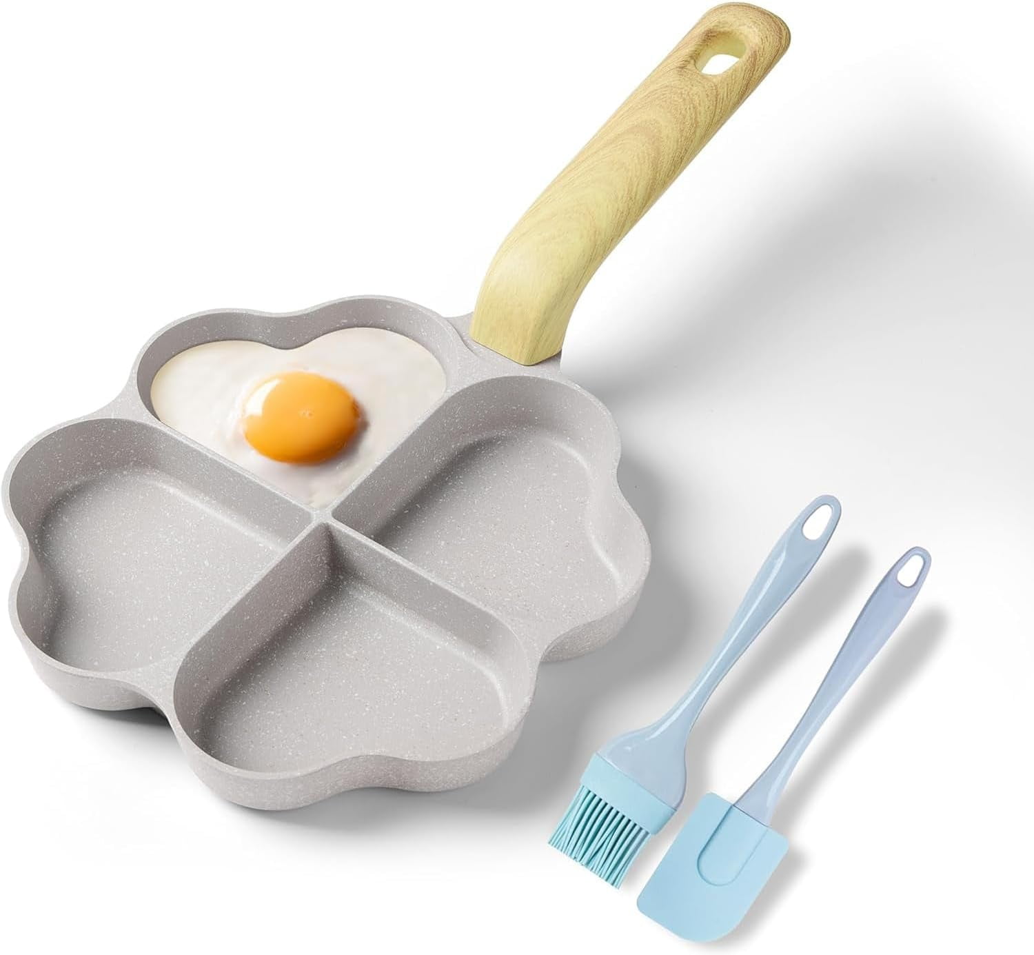 Egg Pan Omelette Pan, 4-Cup Nonstick Granite Omelette Skillet Breakfast ...