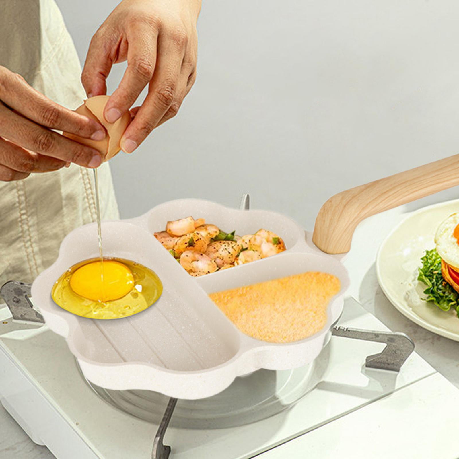 Egg Pan Omelette Pan Mini Pancake Pan Section Divided Skillet Breakfast ...