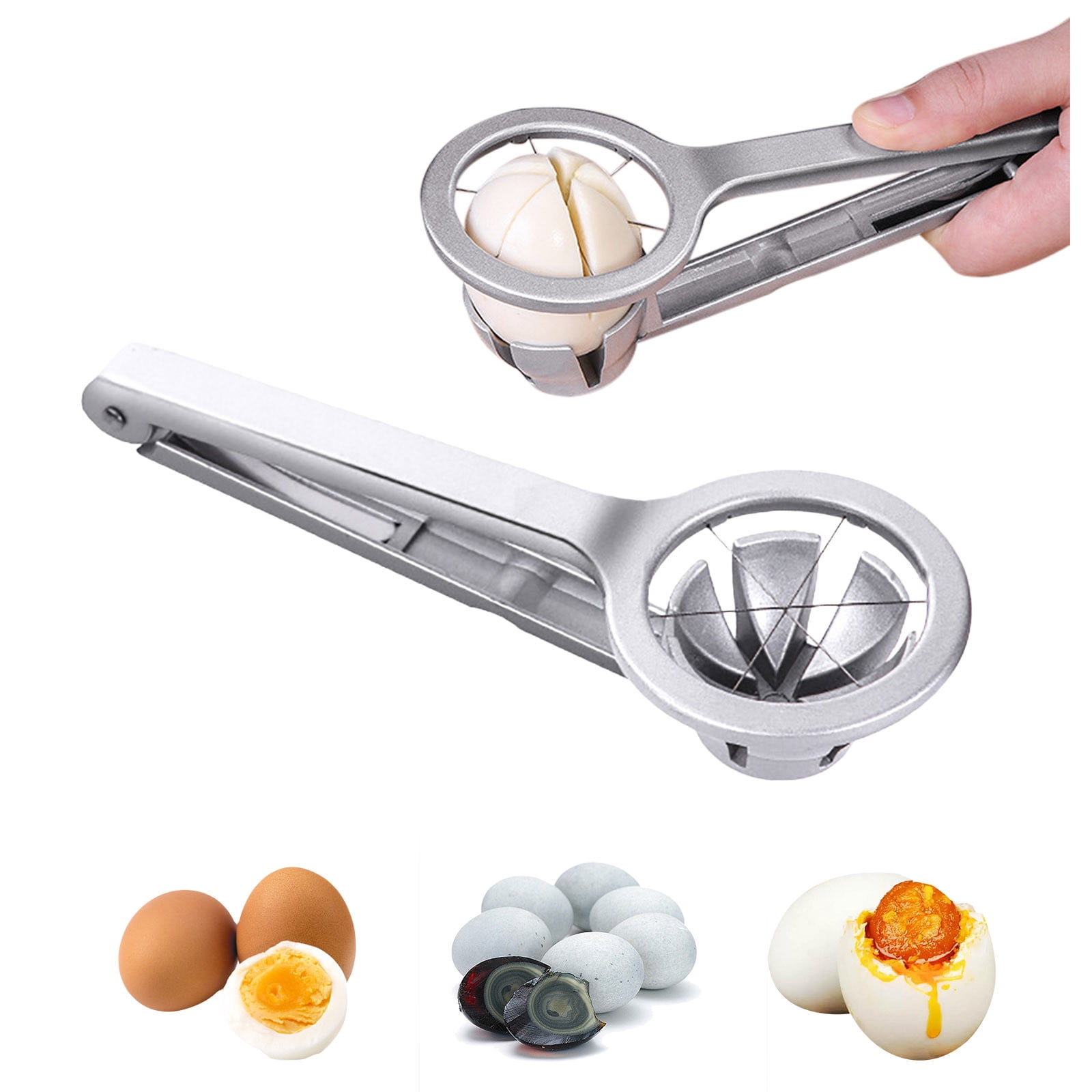 Egg Peeler Slicer, Stainless Steel Food Prep Tool, Easy Peel + Piercing ...