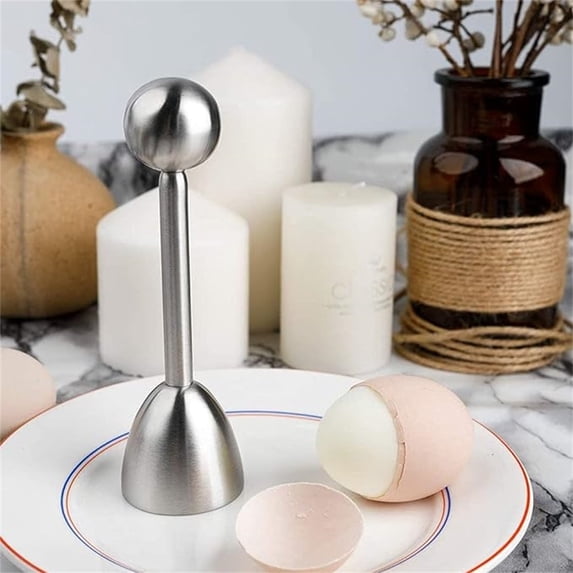 Egg Peeler Tool, Stainless Steel, Cutter, Separator, Soft Hard Boiled ...