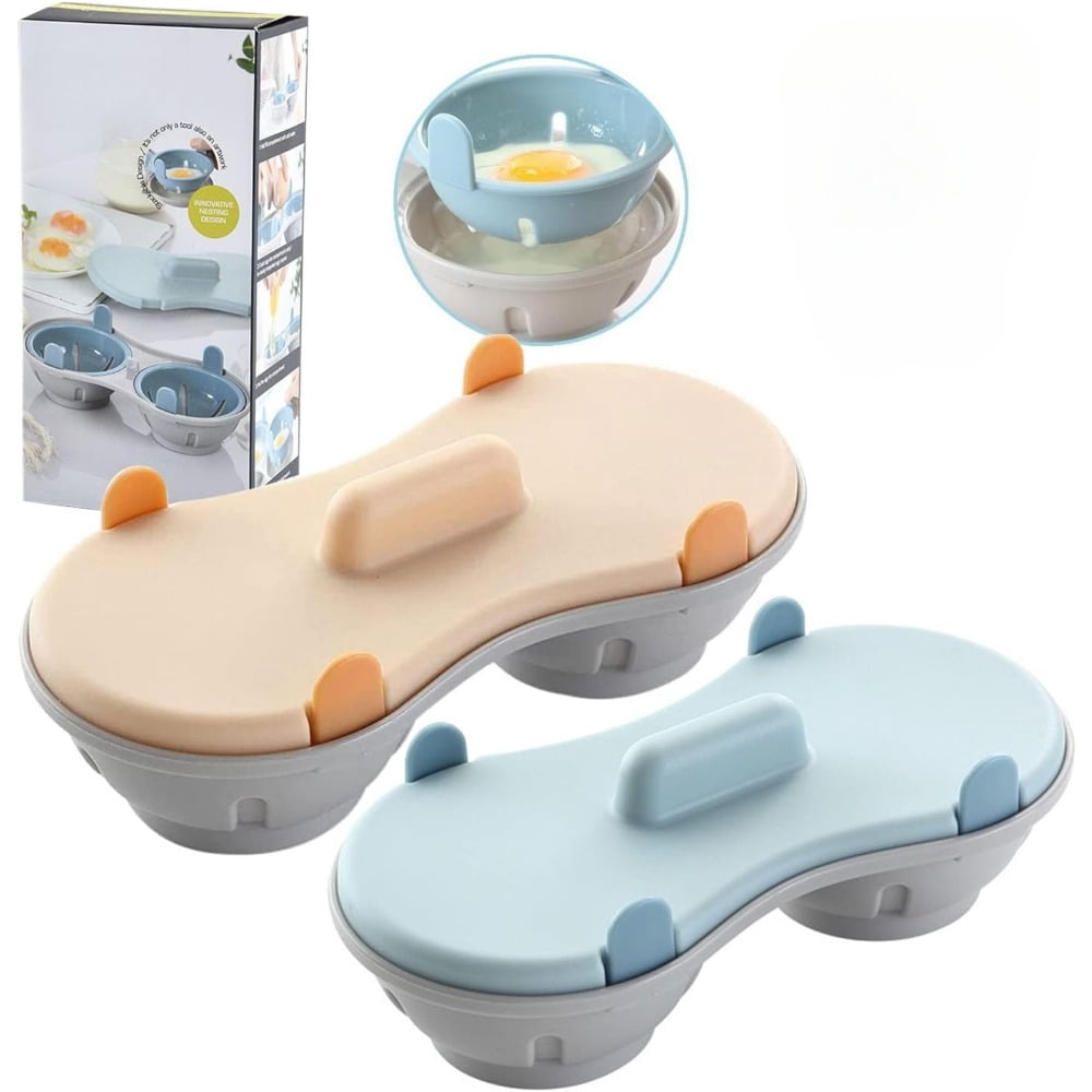 Egg Poacher Microwavable, Egg Steam with Measure Cup Dishwashable, Egg ...
