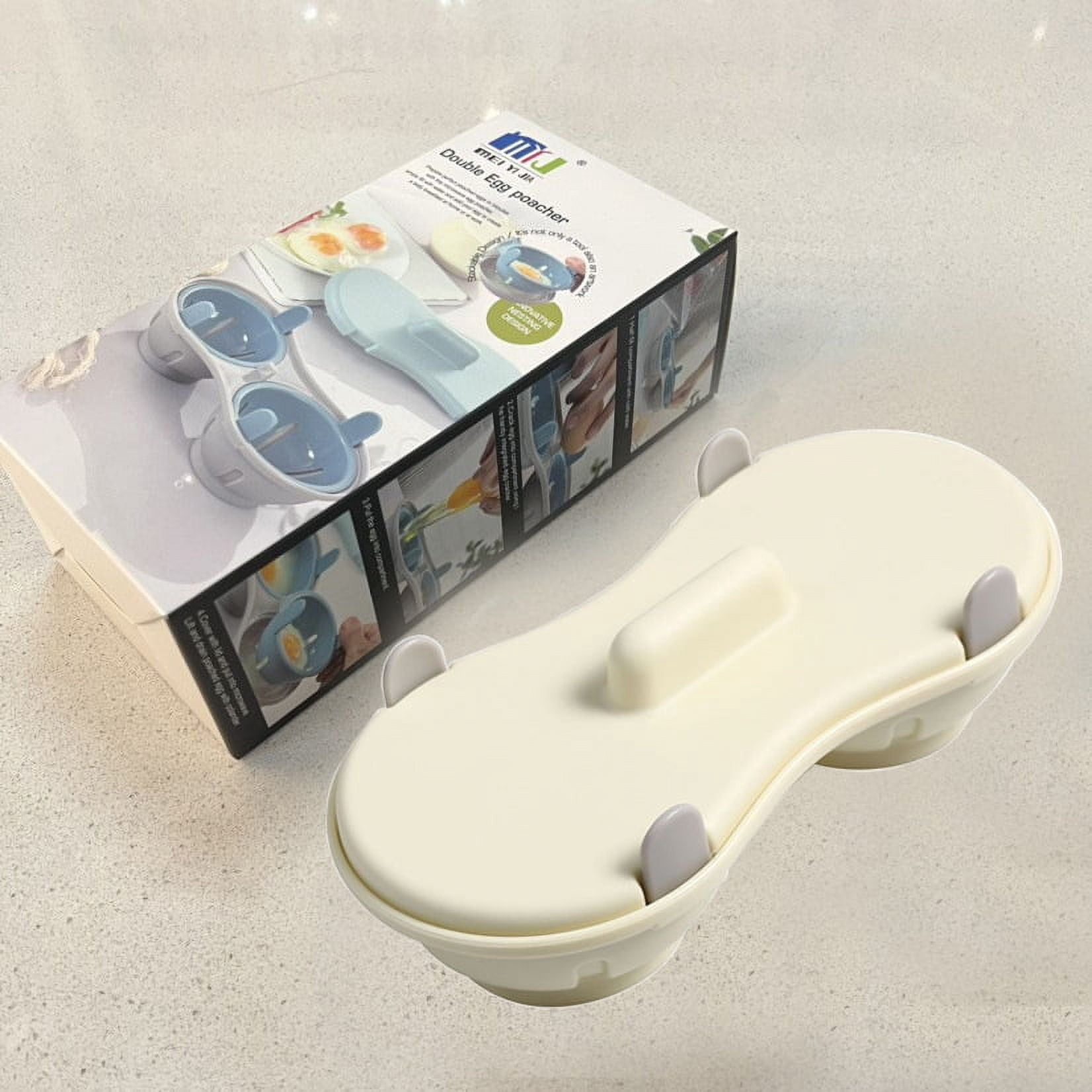 Egg Poacher Microwavable, Egg Steam with Measure Cup Dishwashable, Egg ...