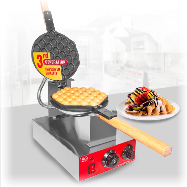 Egg Puffle Waffle Maker Professional Rotated Nonstick (Grill / Oven for ...