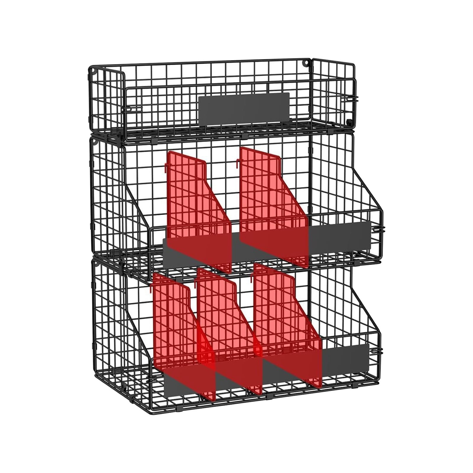 Egg Rack Countertop With 5 Dividers And DIY Name Plate For Separating ...