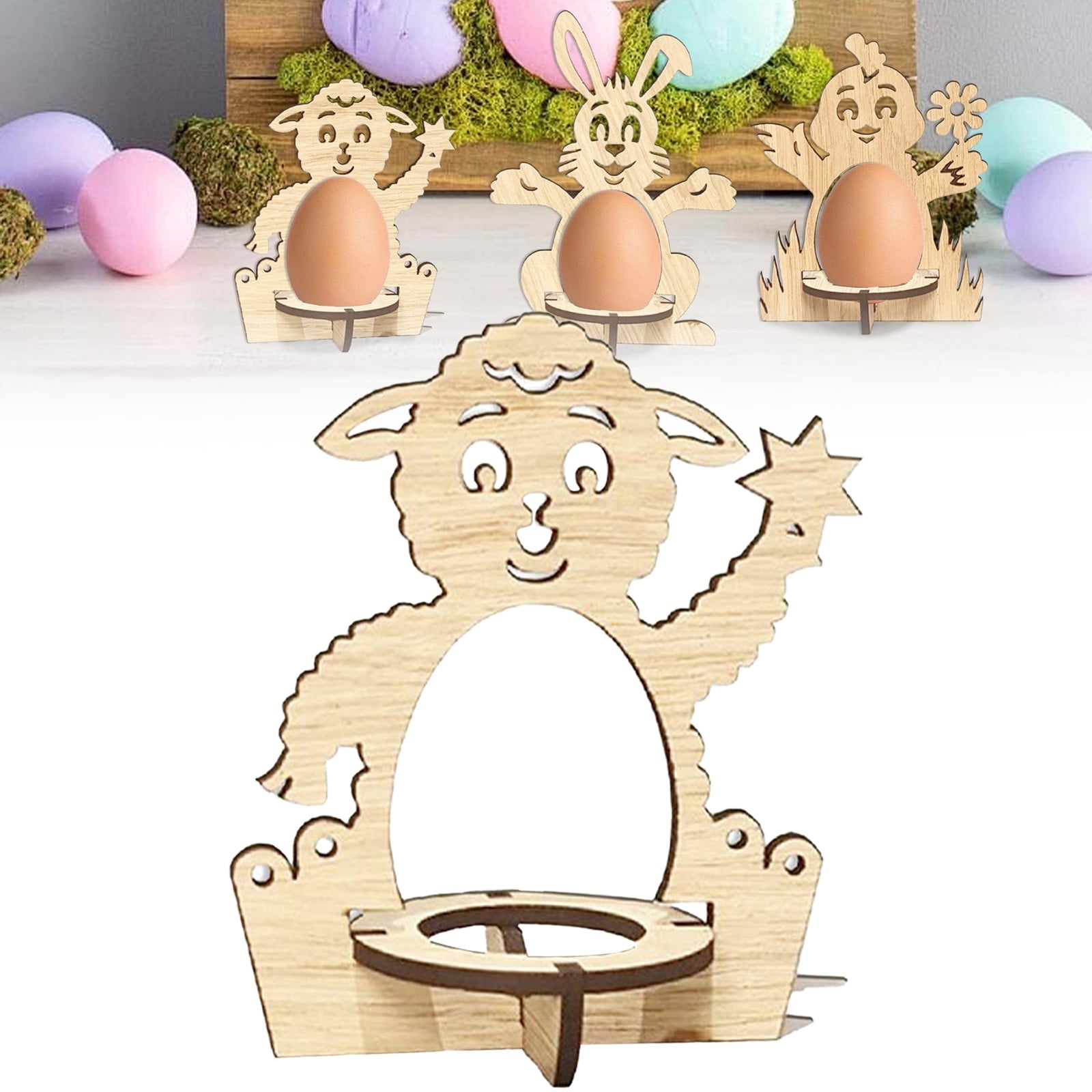 Egg Rack Sale Items! 5.07In Easter Egg Crate Lamb, Material: Wood ...
