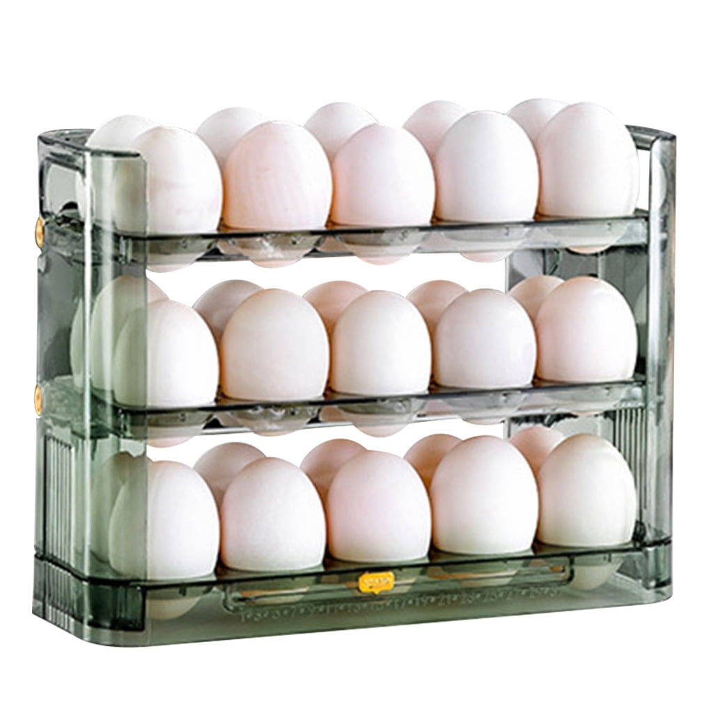 Egg Refrigerator Storage Box Can Be Reversible Three Layers of 30 Egg ...