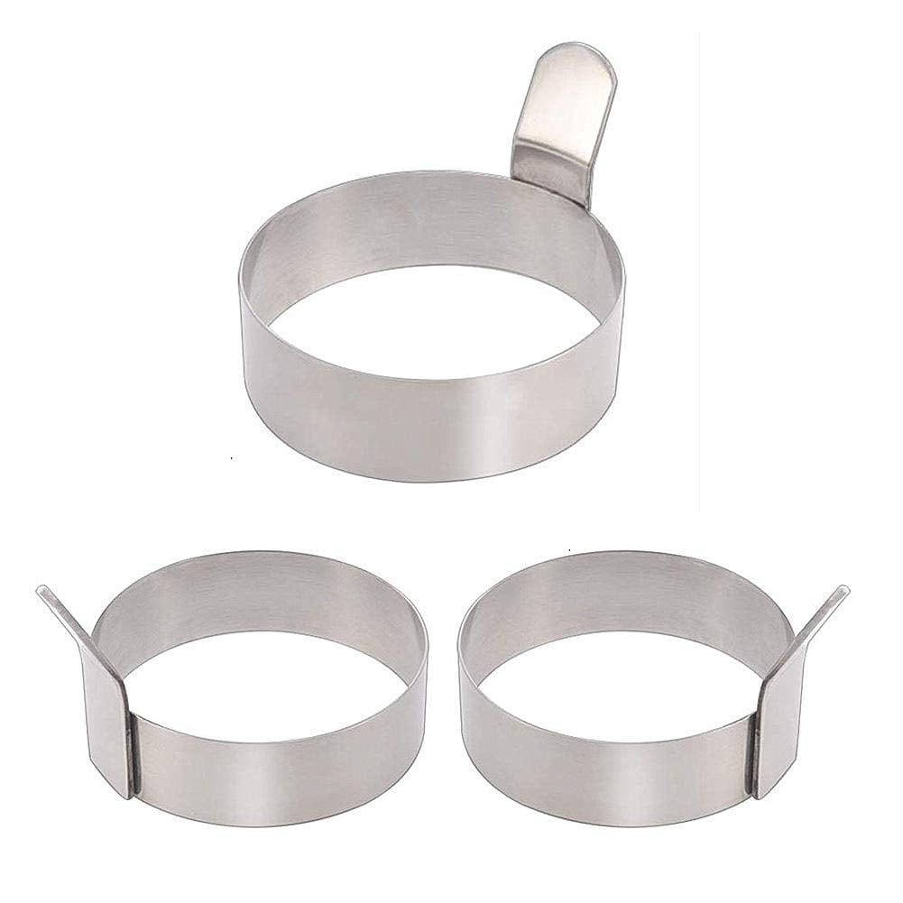 Egg Ring,3 Inch Stainless Steel Omelet Mold Pancake Ring Metal Kitchen ...