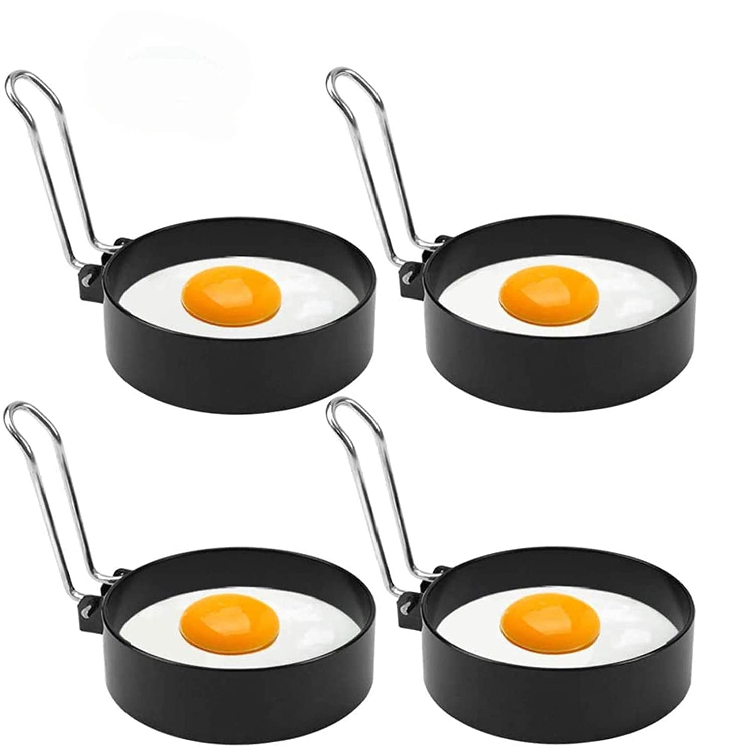 Egg Rings Mold for Cooking, Stainless Steel Round Egg Cooker Ring ...