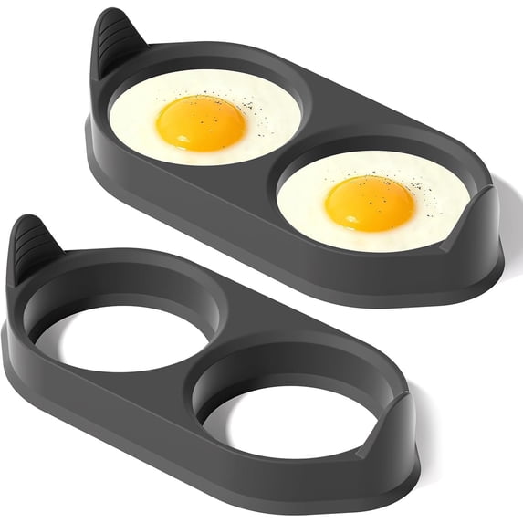 Egg Rings for Cooking, 2 Pack Egg Molds with Leak-Proof Design, Non ...