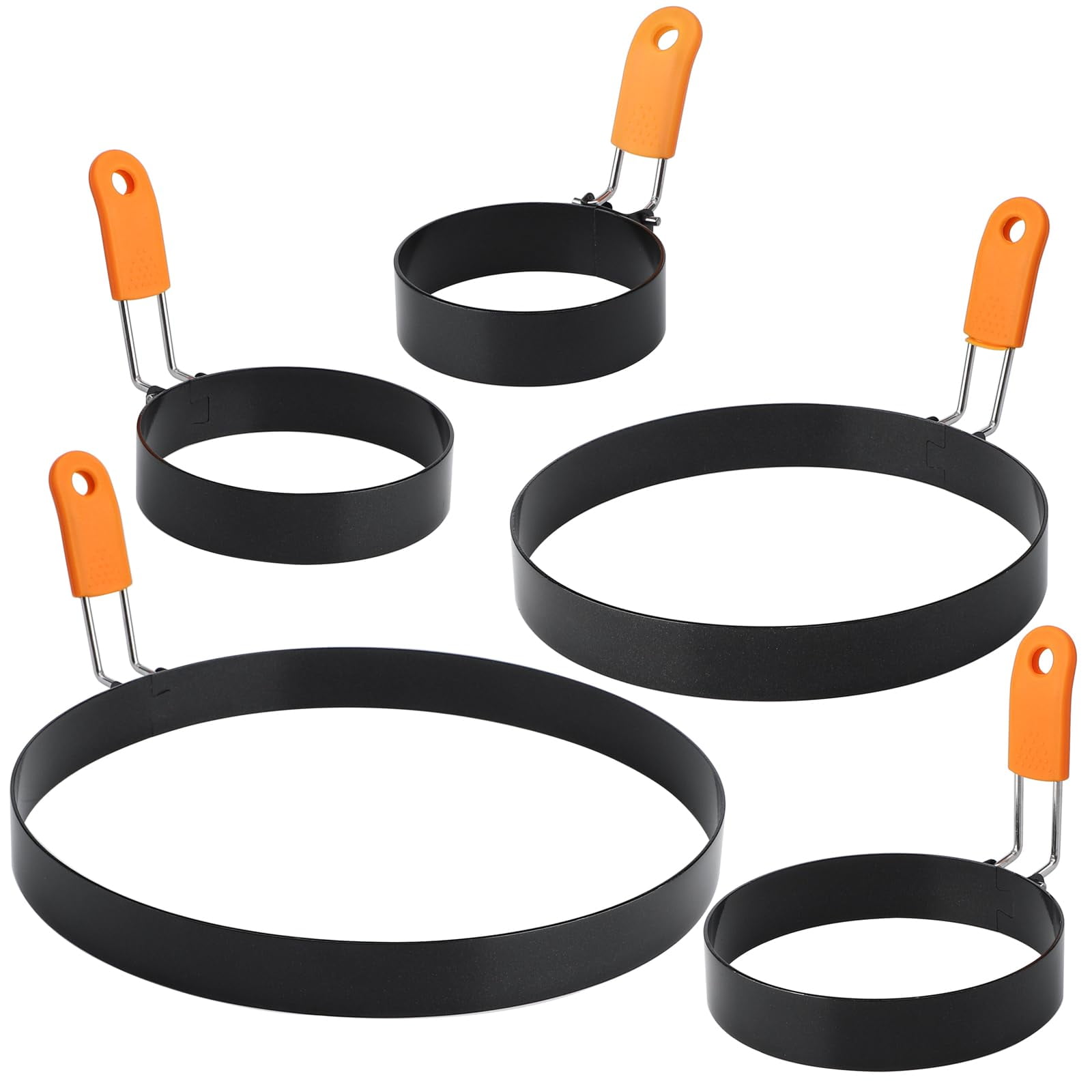 Egg Rings for Frying Eggs Nonstick 5 Packs Egg Ring Stainless Steel ...