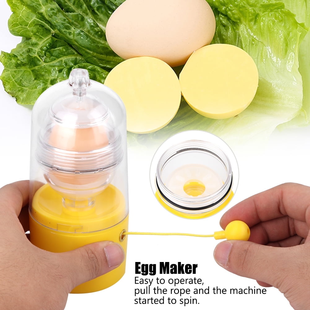 Egg Scrambler Shaker Whisk Hand Powered Golden Egg Maker Eggs Yolk ...