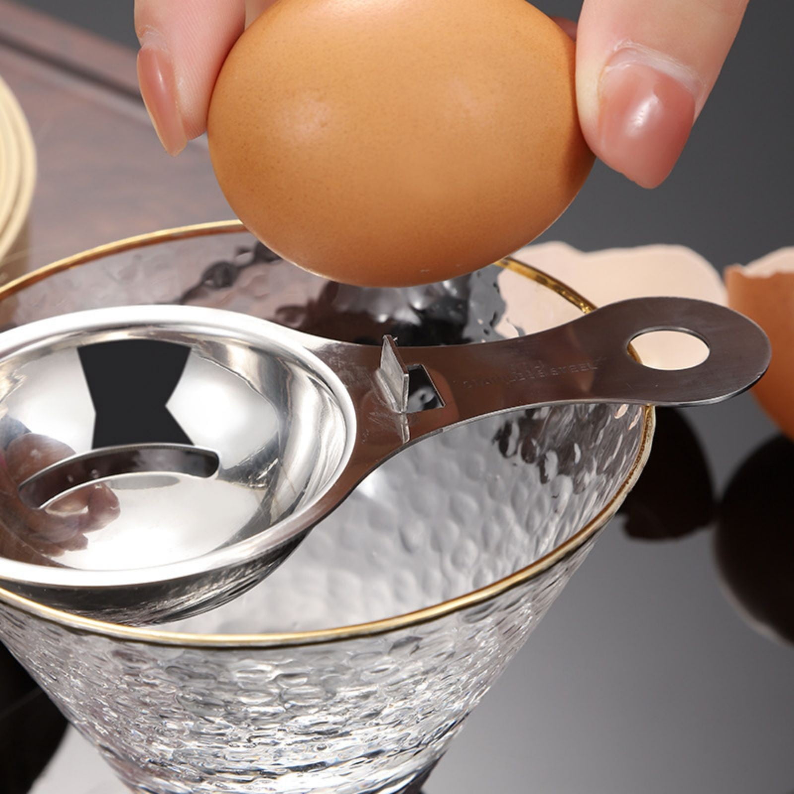 Egg Separator for Raw Eggs,Egg Yolk Separator,Egg Separators for Yolk,Stainless Steel Egg ...