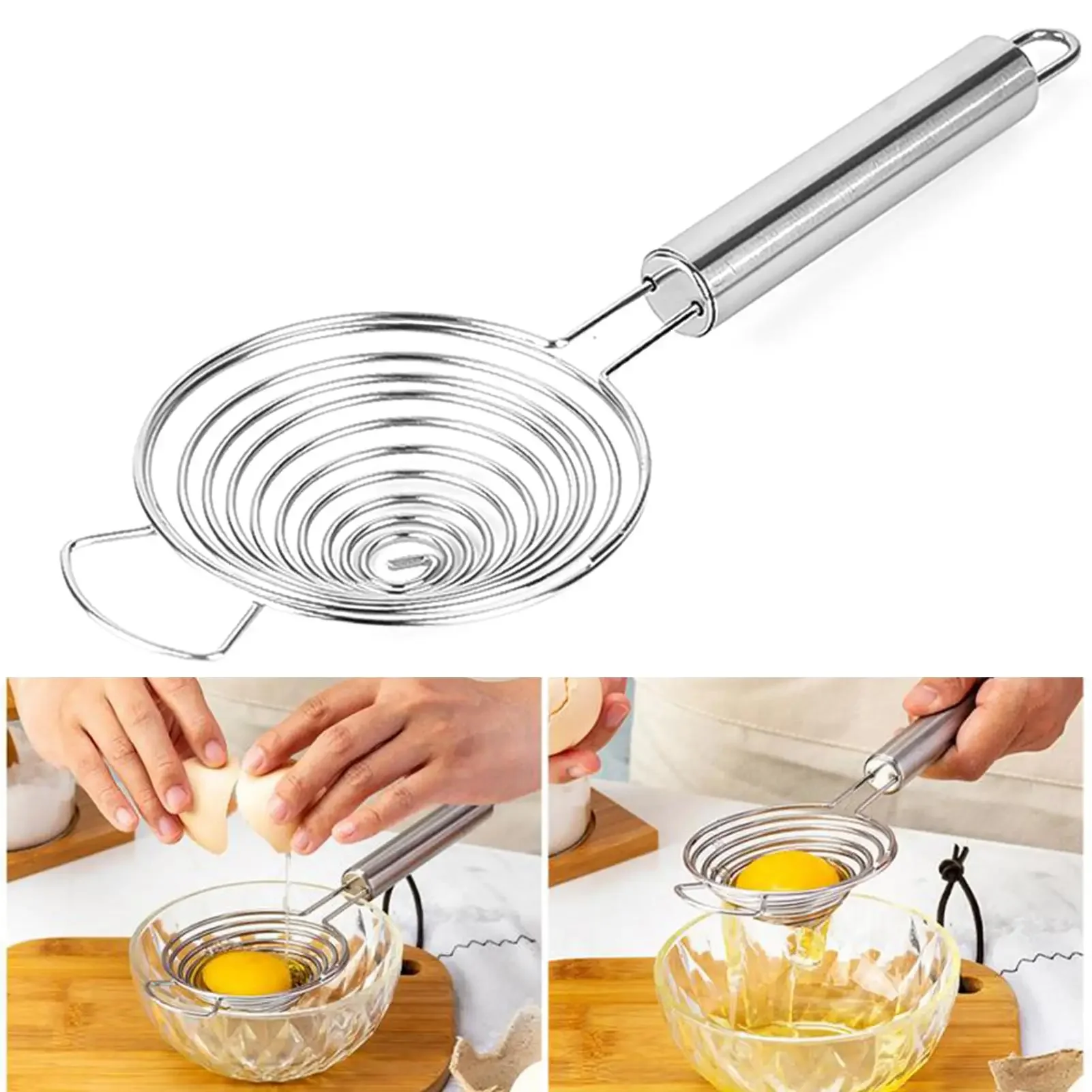 Egg Separator Stainless Steel Yolk White Separator Food Grade Egg ...