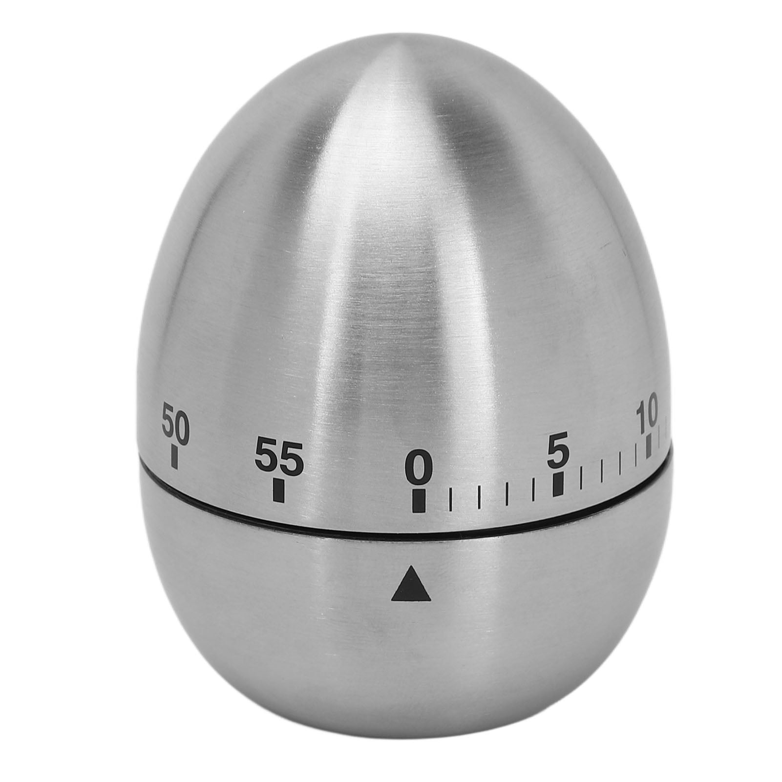 Egg Shaped Clear Scale Mechanical Timer Stainless Steel Timer Reminder ...