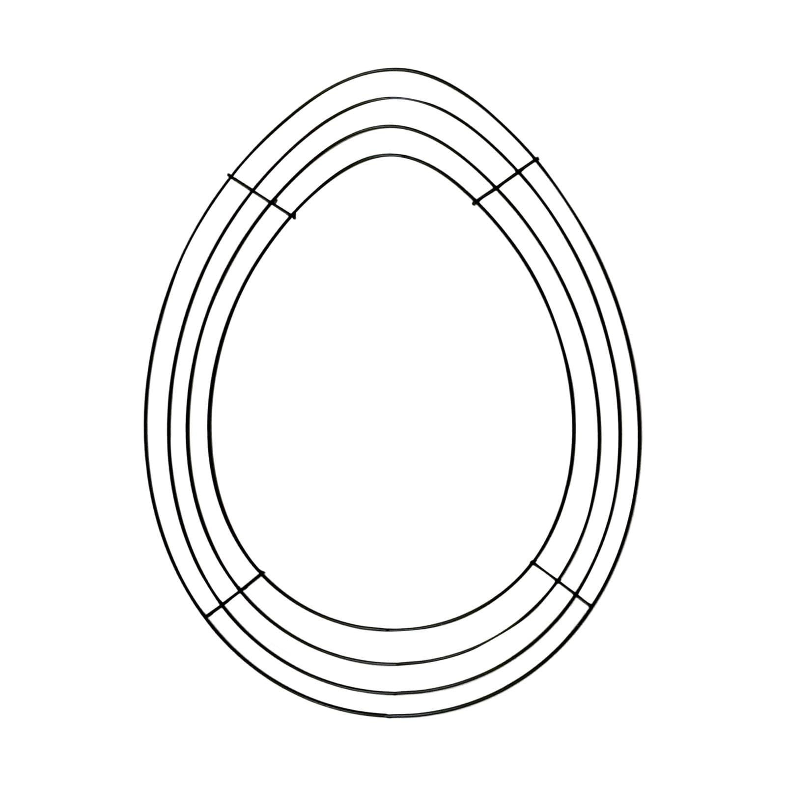 Egg Shaped Wire Wreath Frame - 1 PCS DIY Metal Easter Decorations for ...