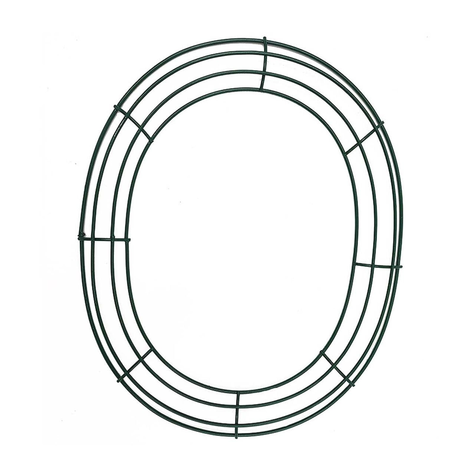 Egg Shaped Wire Wreath Frame - DIY Floral Garden Wreath Base ...
