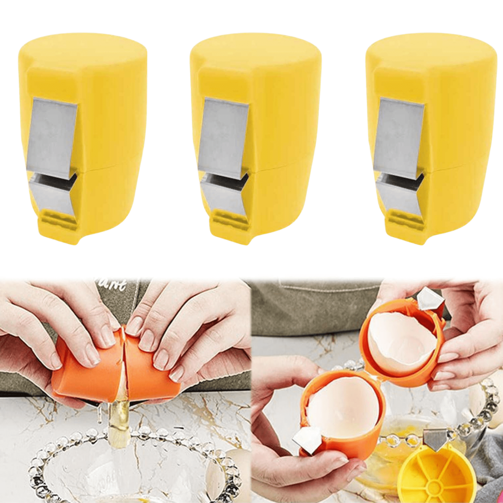 Egg Shell Opener,2026 New Egg Cracker Tool for Raw Eggs, Hard Boiled ...