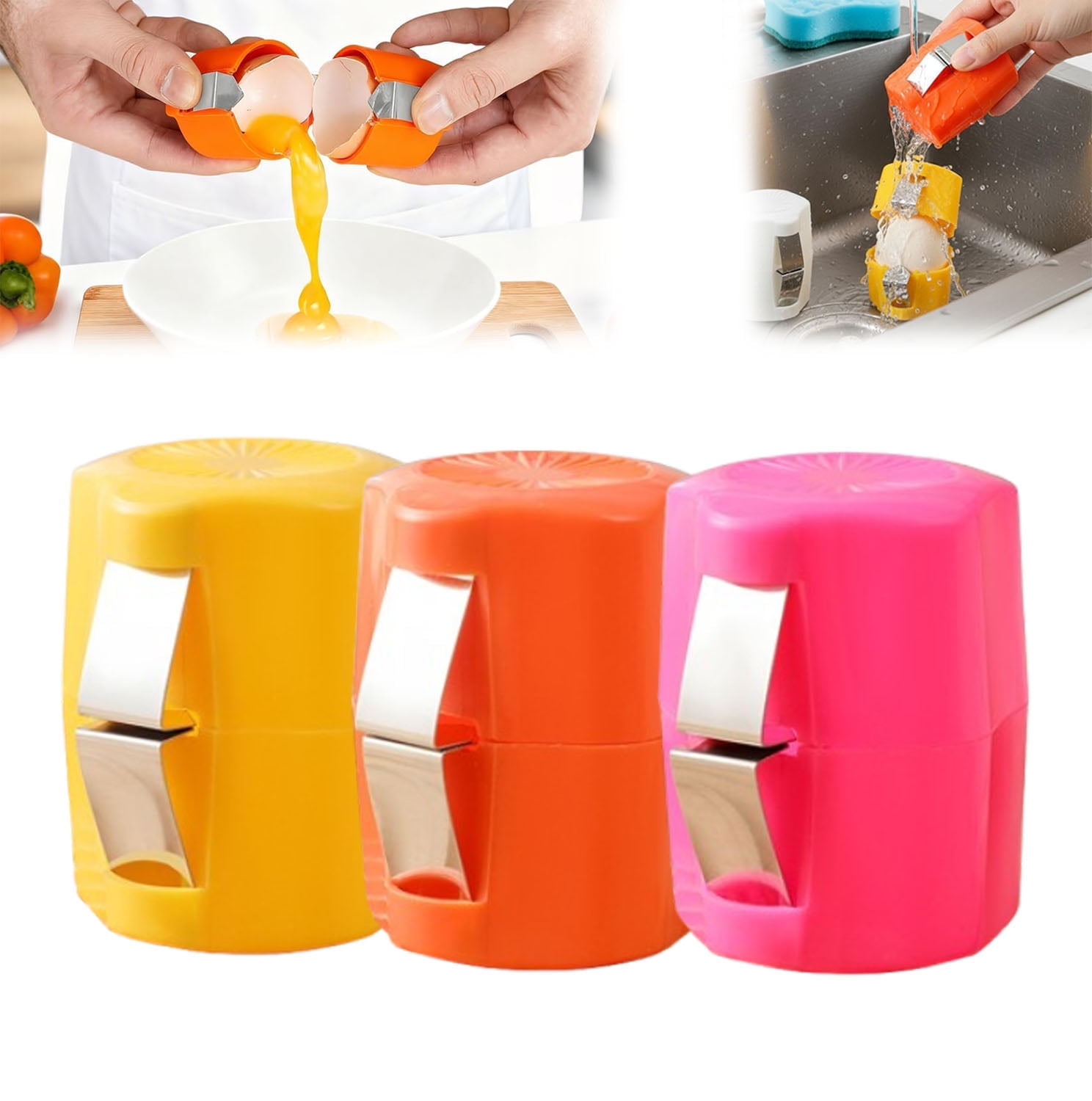 Egg Shell Opener, 2026 Upgraded Stainless Steel Egg opener, Handheld ...