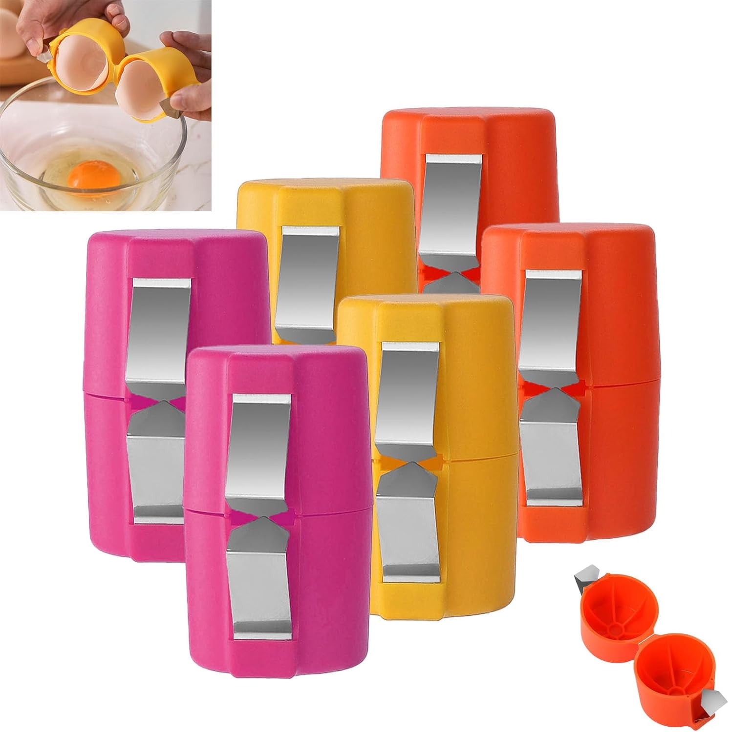 Egg Shell Opener, Egg Breaker, Eggshell Cutter for Raw Eggs, Handheld ...