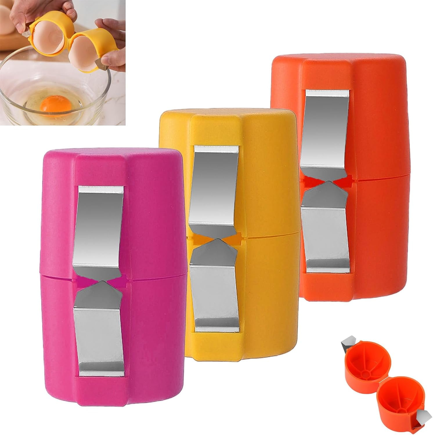 Egg Shell Opener, Egg Breaker, Eggshell Cutter for Raw Eggs, Handheld ...